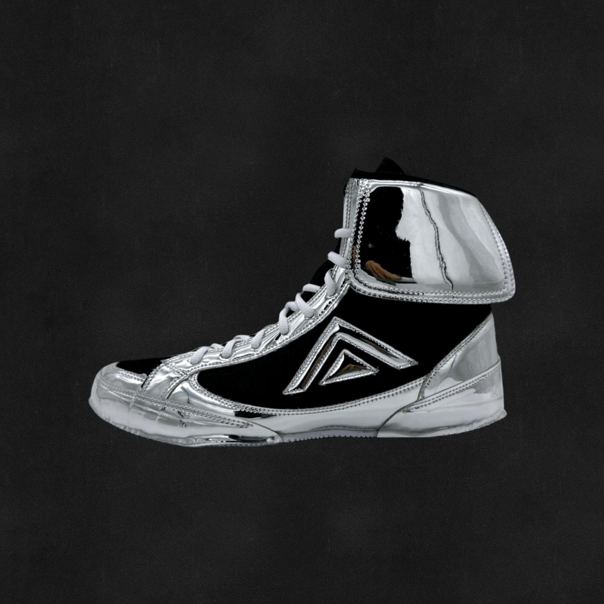 Adams O Pro – Black & Chrome Boxing Boots – Adams Boxing